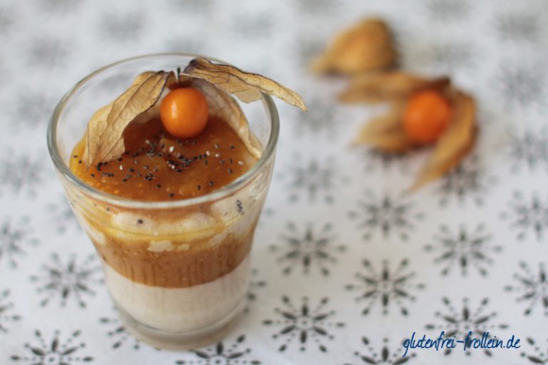 Amaranth-Pudding mit Physalis-Apfelmus - glutenfrei frollein